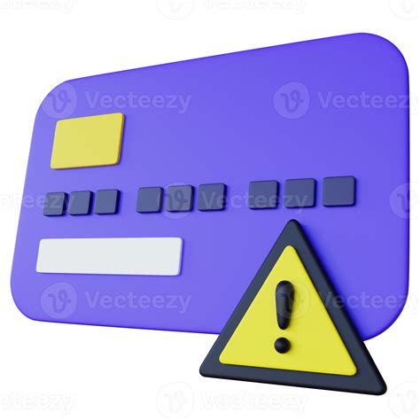 3d Credit Card Error Illustration Side View 12303033 Png