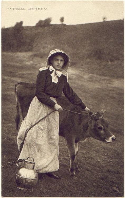 Jersey Milk Maid Vintage Photographs Old Photos Vintage Photography