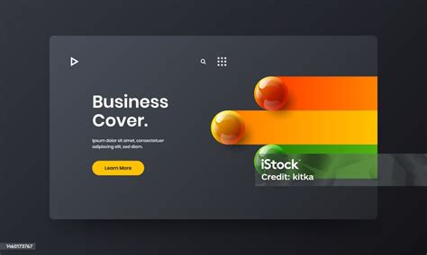 격리된 3d 구체 잡지 표지 레이아웃 원래 프리젠 테이션 디자인 벡터 삽화입니다 0명에 대한 스톡 벡터 아트 및 기타 이미지 0명 개념 고급 Istock