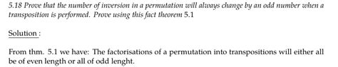 Solved An Inversion In A Permutation Is A Pair Of Numbers Chegg