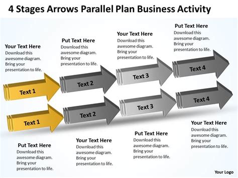 Business Diagram Chart Stages Arrows Parallel Plan Activity Powerpoint Slides PowerPoint