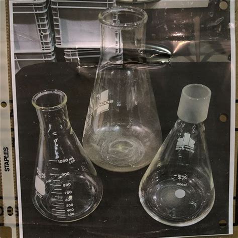 Box Full Of Laboratory Glassware Includes Standard Graduated Flasks