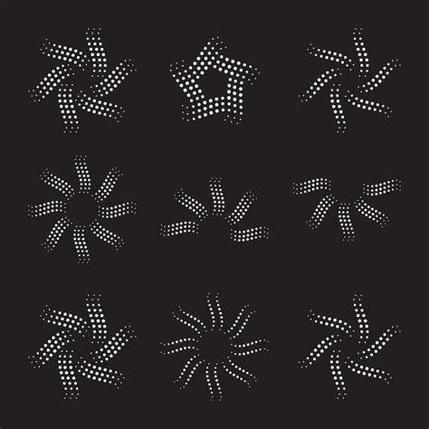 Premium Vector Set Of Black Thick Halftone Dotted Speed Lines Speed
