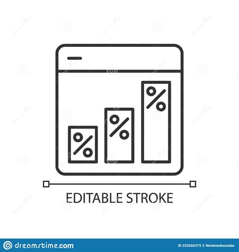 Graph In Data Analytics Linear Icon Stock Illustration Illustration Of Vector Percentage