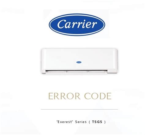 ERROR CODE CARRIER EVEREST TSGS Premiereasternair