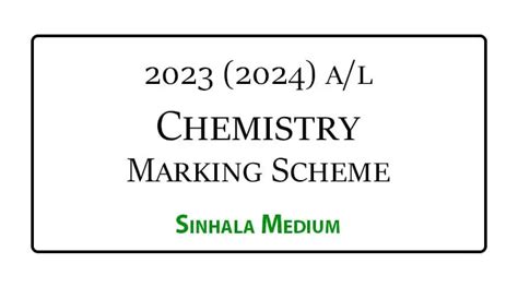 2023 2024 Al Chemistry Marking Scheme E Kalvi