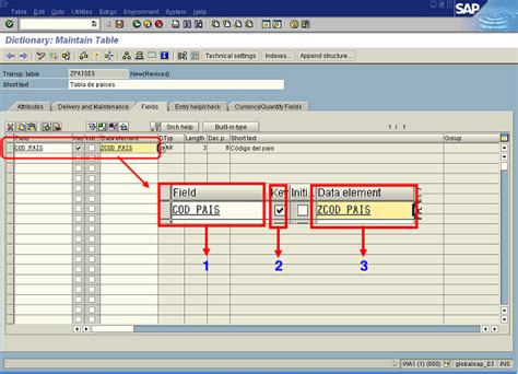 Sap Abap Creación De Una Tabla Erp Documentos