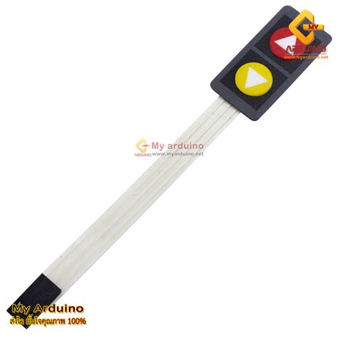 Membrane Switch Keyboard Multicolor โมดูลสวิตช์ 2 ช่อง แดงเหลือง พร้อมลูกศร ขาย Arduino