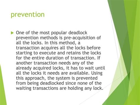 Deadlock In Database Pptx