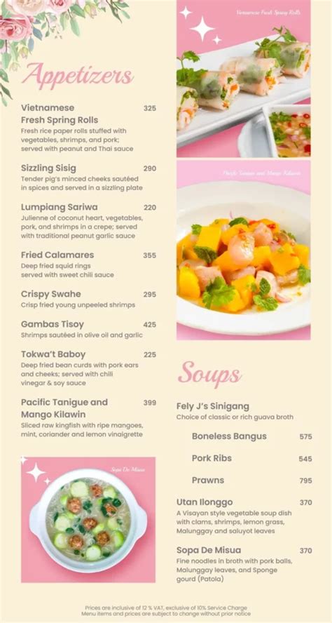 Fely Js Philippines Menu Prices Updated 2025