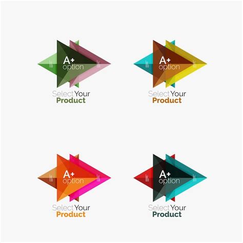 Premium Vector Set Of Triangle Geometric Business Infographic Templates