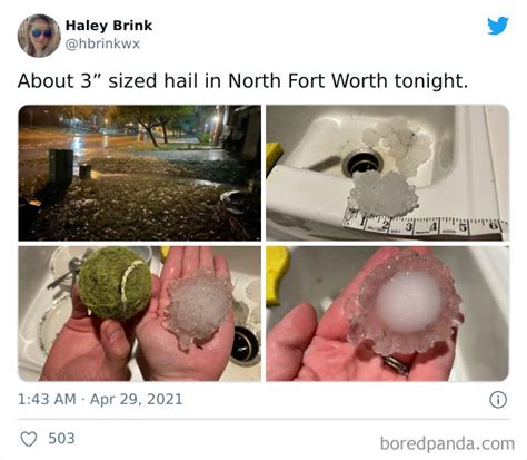 The Gorilla Hail In Texas And Oklahoma In Pictures Bored Panda
