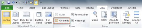 How To Quickly Show And Hide Gridlines In Excel