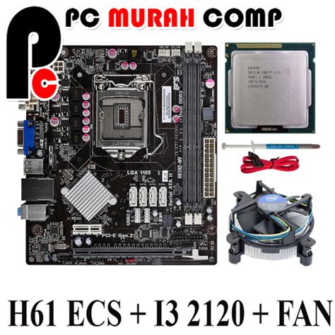 Jual Mainboard Mobo Motherboard 1 Set Dengan Processor Dan Fan Kota Bekasi Pc Murah Comp