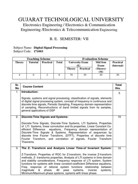 Digital Signal Processing Pdf Digital Signal Processing Signal Processing