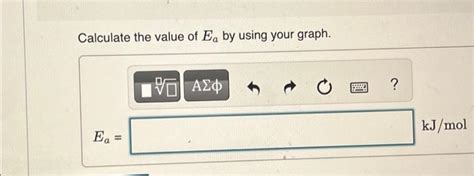 Solved Calculate The Value Of E By Using Your Graph A Ea Chegg Com