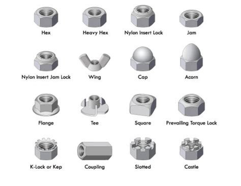 Nut Types Searle Fasteners