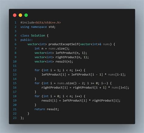 Leetcode 238 Product Of Array Except Self In C Arnob Das Posted On The Topic Linkedin