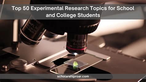 Top 50 Experimental Research Topics For School And College Students