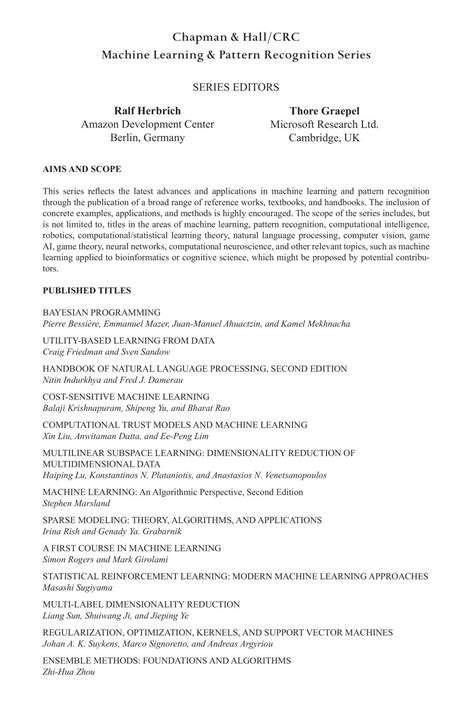 Statistical Reinforcement Learning Modern Machine Learning Approaches E Books Max30