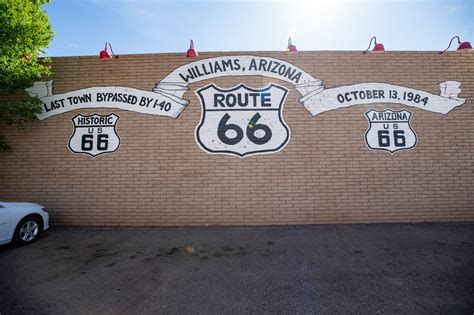 Cars Of The Mother Road In Williams Arizona Route 66 Road Map