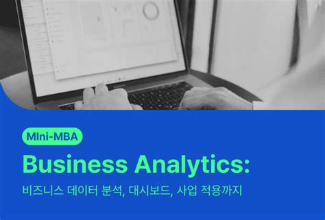 비즈니스 애널리틱스 비즈니스 데이터 분석 대시보드 사업 적용까지 러닝스푼즈