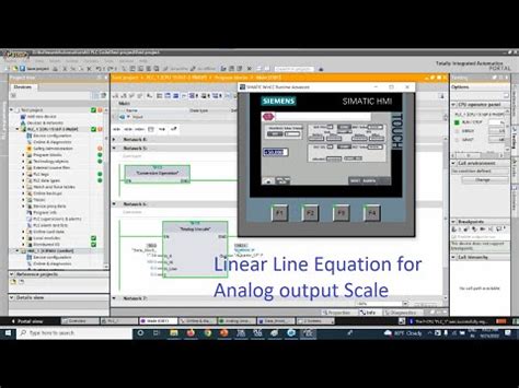 TIA Portal Analog Output Unscale Using Linear Line Equation YouTube