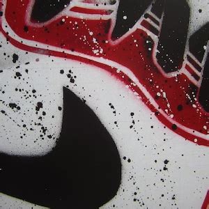 Air Jordan Stencil Art Print Etsy