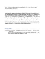 The Impact Of Sexual Scripts On Individuals Functioning Course Hero