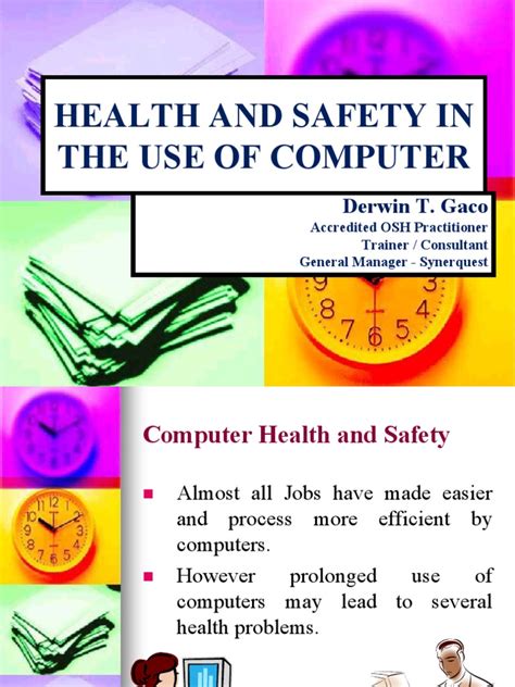 6 Health And Safety In The Use Of Computer Pdf Chair