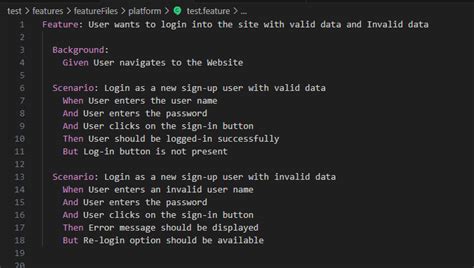 bdd basics gherkin language and rules for ui scenarios