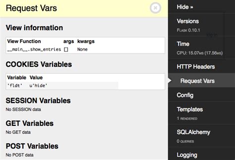 Flask Debugtoolbar Flask