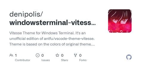 GitHub Denipolis Windowsterminal Vitesse Theme Vitesse Theme For Windows Terminal It S An