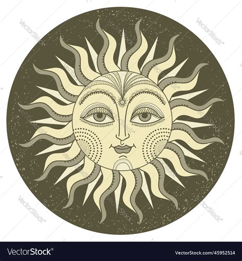Vintage Sun Face