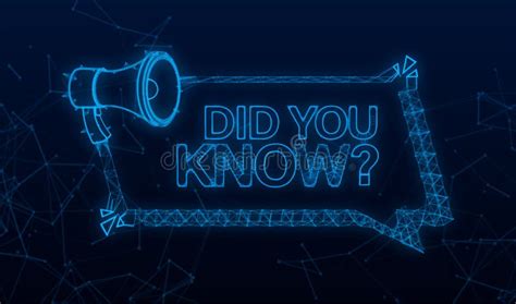 Did You Know Megaphone Label Plexus Vector Stock Illustration Stock