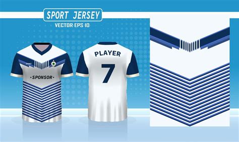 Sports Jersey And T Shirt Template Design Vector Mockup