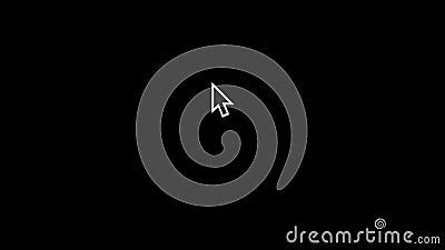 Set Of Animated Arrow Cursor Mouse Movement And Clicks With Alpha Channel Stock Footage Video