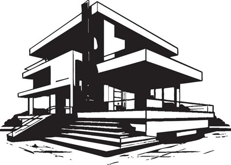 Premium Vector Urban Elegance Modern House Design Vector Emblem Trendsetting Habitat Stylish