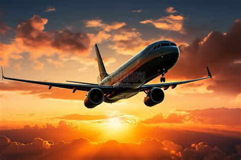 天空中飞行的飞机高清图片下载 正版图片600458565 摄图网
