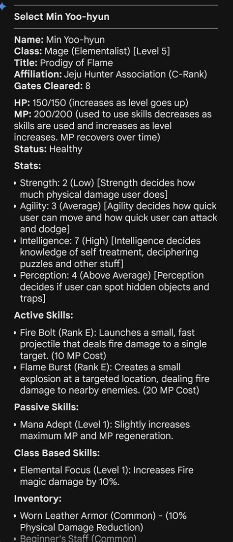 solo leveling [rpg] text based rpg for gemini ai [gemini pro] r