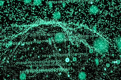 Premium Photo Glowing Binary Digit With Dark Background 3d Rendering