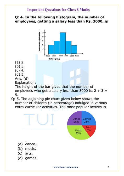 Important Questions For Cbse Class 8 Maths Chapter 15 Introduction To Graphs