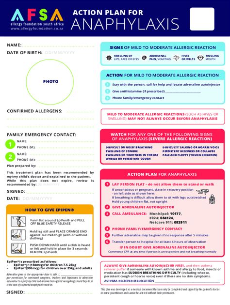 Fillable Online What Are The Five Steps In The Allergen Action Plan Fax Email Print Pdffiller
