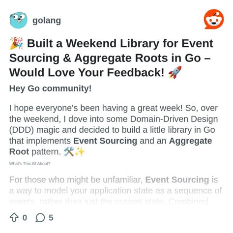 From The Golang Community On Reddit 🎉 Built A Weekend Library For