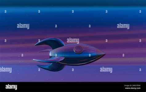 3d Rocket In An Abstract Sci Fi Cosmos Depicting A Surreal Space Journey With Futuristic And