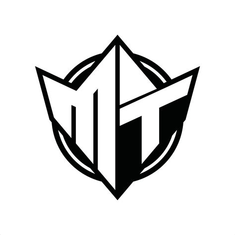 Mt Logo Monogram Design Template 16580524 Vector Art At Vecteezy