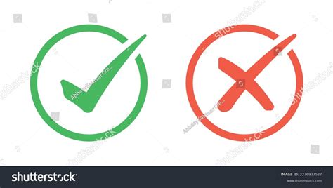 Checkmark Cross Icons Editable Stroke Vector Stock Vector Royalty Free 2276937527 Shutterstock