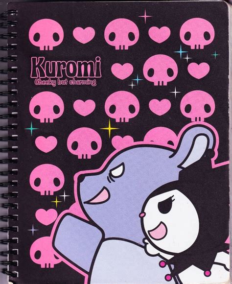 Kuromi Notebook Cover In 2024 Notebook Cover Design Notebook