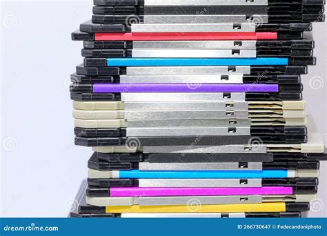 Floppy Disks Used To Save Computer Data In The 90s Stock Image Image