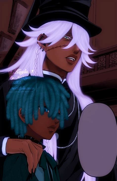 An Animated Image Of Two People With White Hair